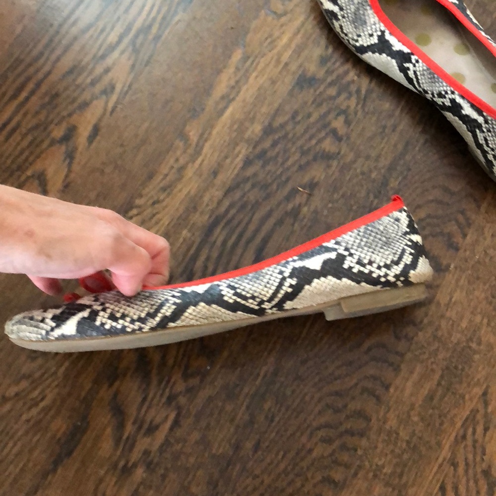 Boden Faux Snakeskin Ballet Flats - Gem